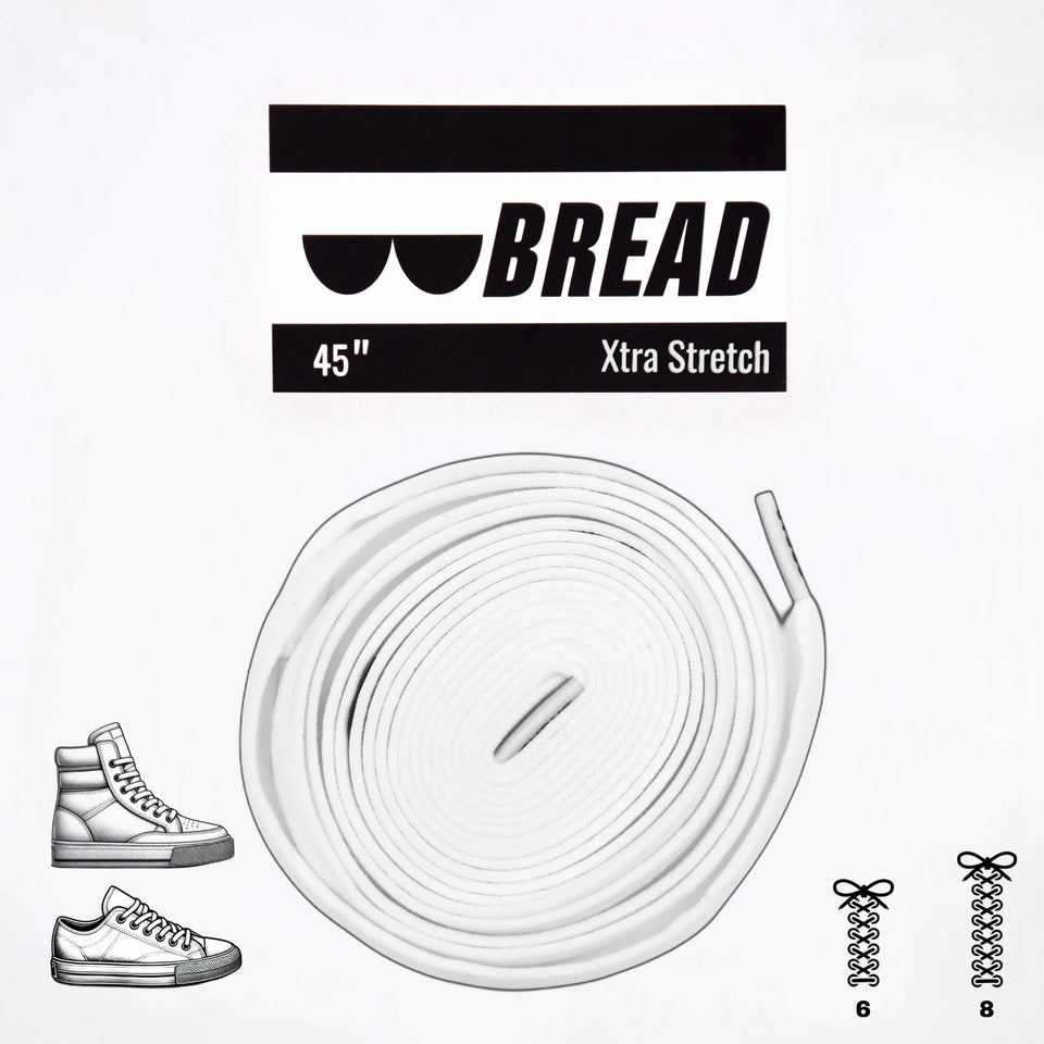 Cloud White BREAD Elastic Shoelaces - Clean, Stylish, Easy Fit – Bread
