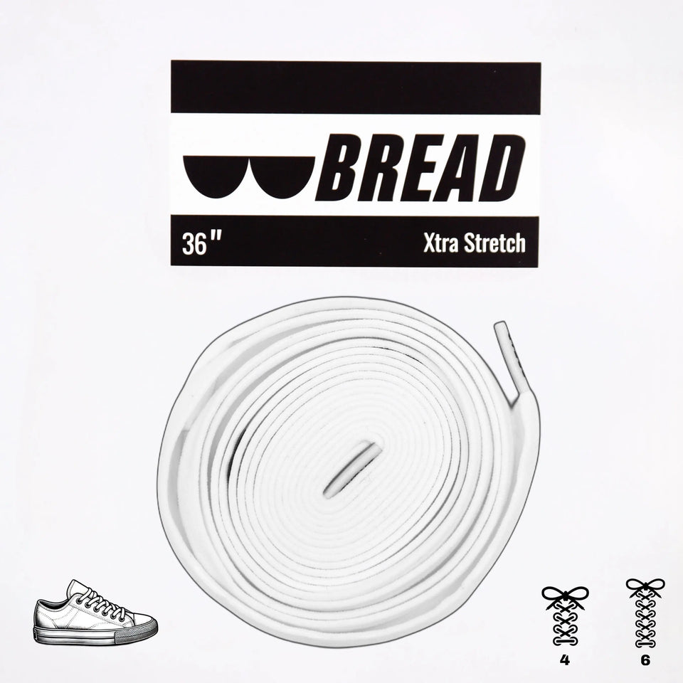 Cloud White Elastic Shoelaces - Clean, Stylish, Easy Fit – Bread